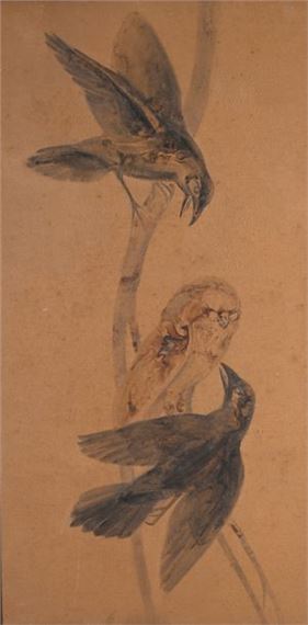 Raymond Bigot | Crows and owl Circa (Circa 1932) | MutualArt