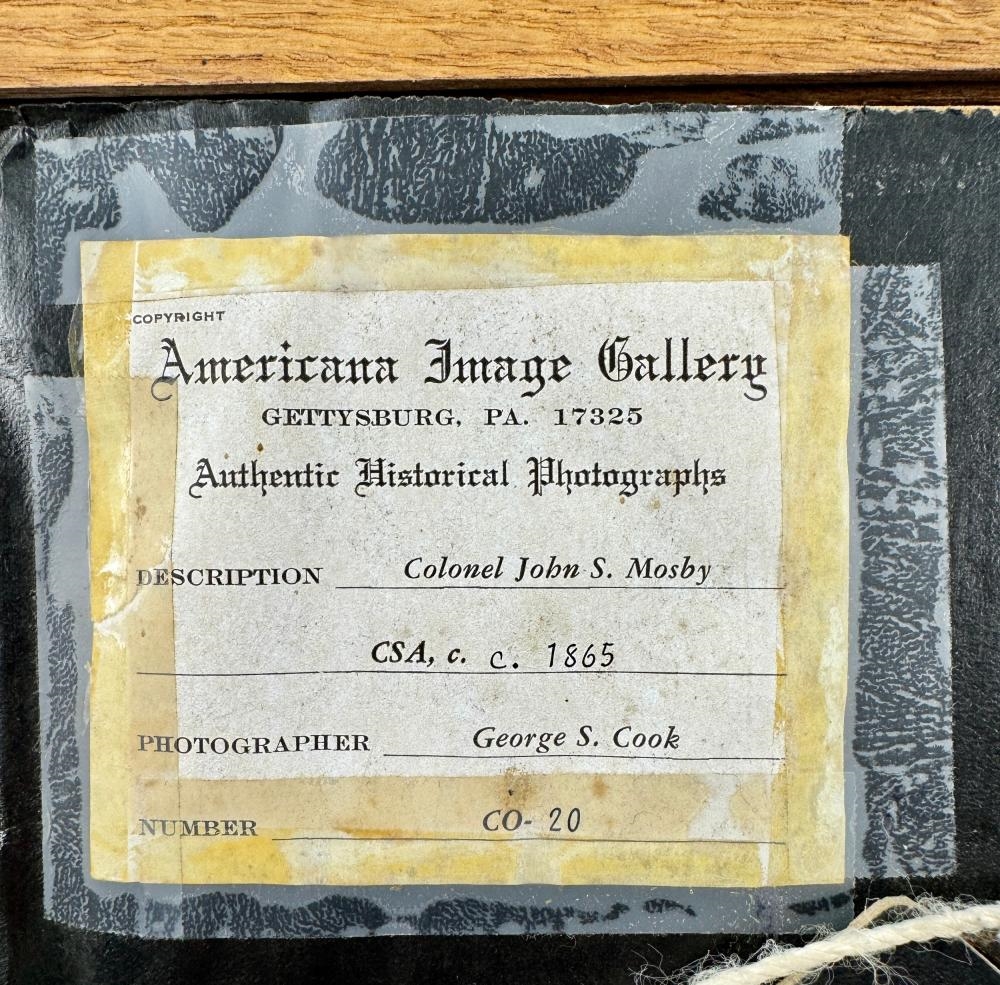 George S. Cook | Silver Gelatin Col. John Mosby After George Cook ...