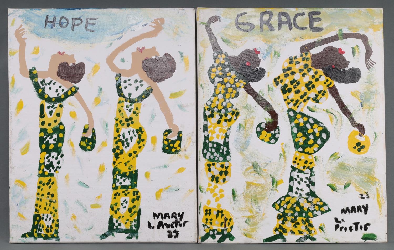 Mary Louise Proctor | MARY PROCTOR BLACK AMERICANA FOLK ART LOT OF 2 ...