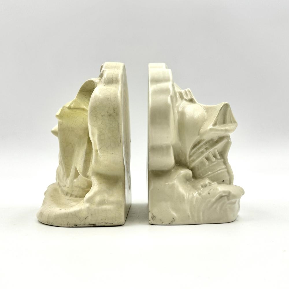 William Macdonald | Rookwood Pottery Galleon Bookends | MutualArt
