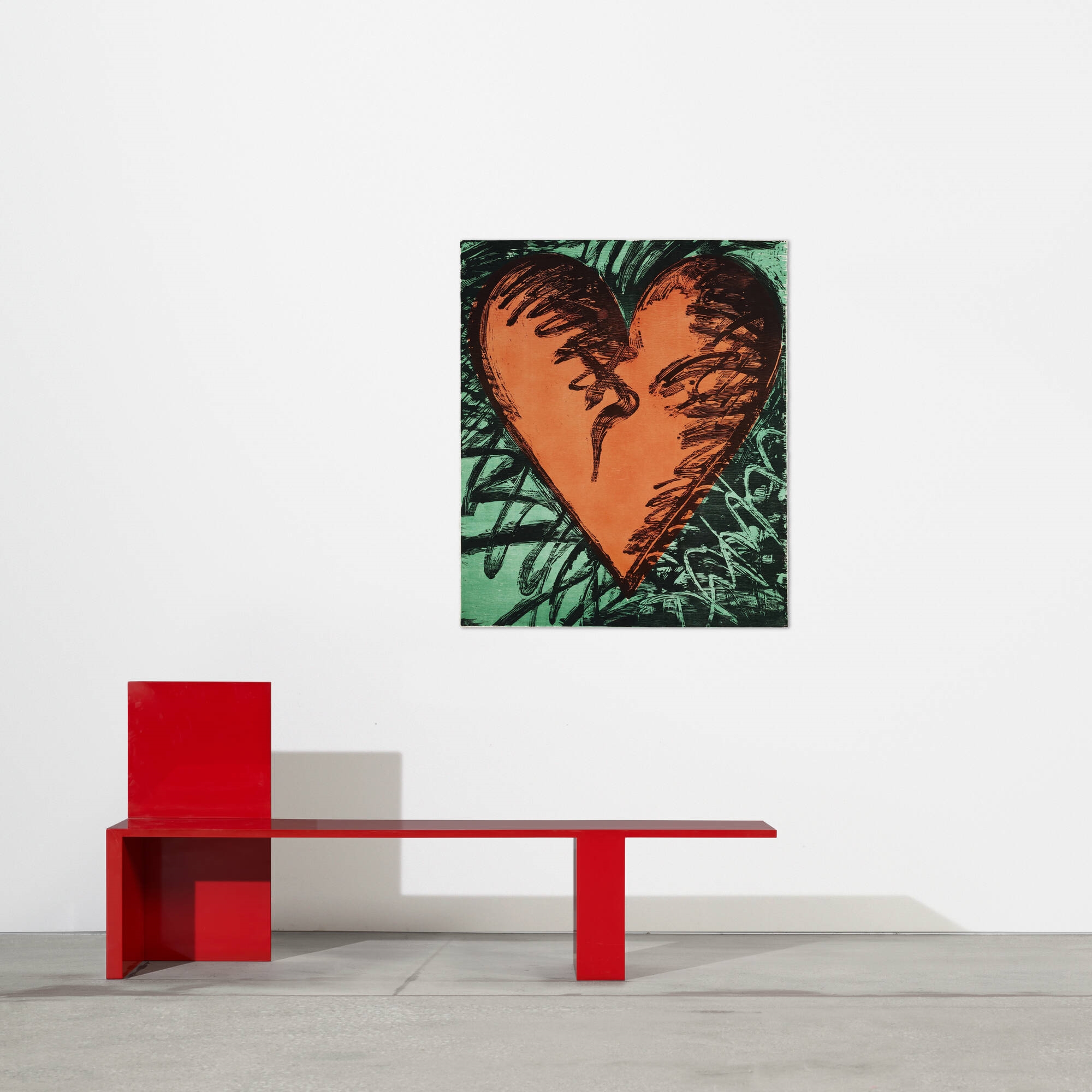 Jim Dine | Rancho Woodcut Heart (1982) | MutualArt