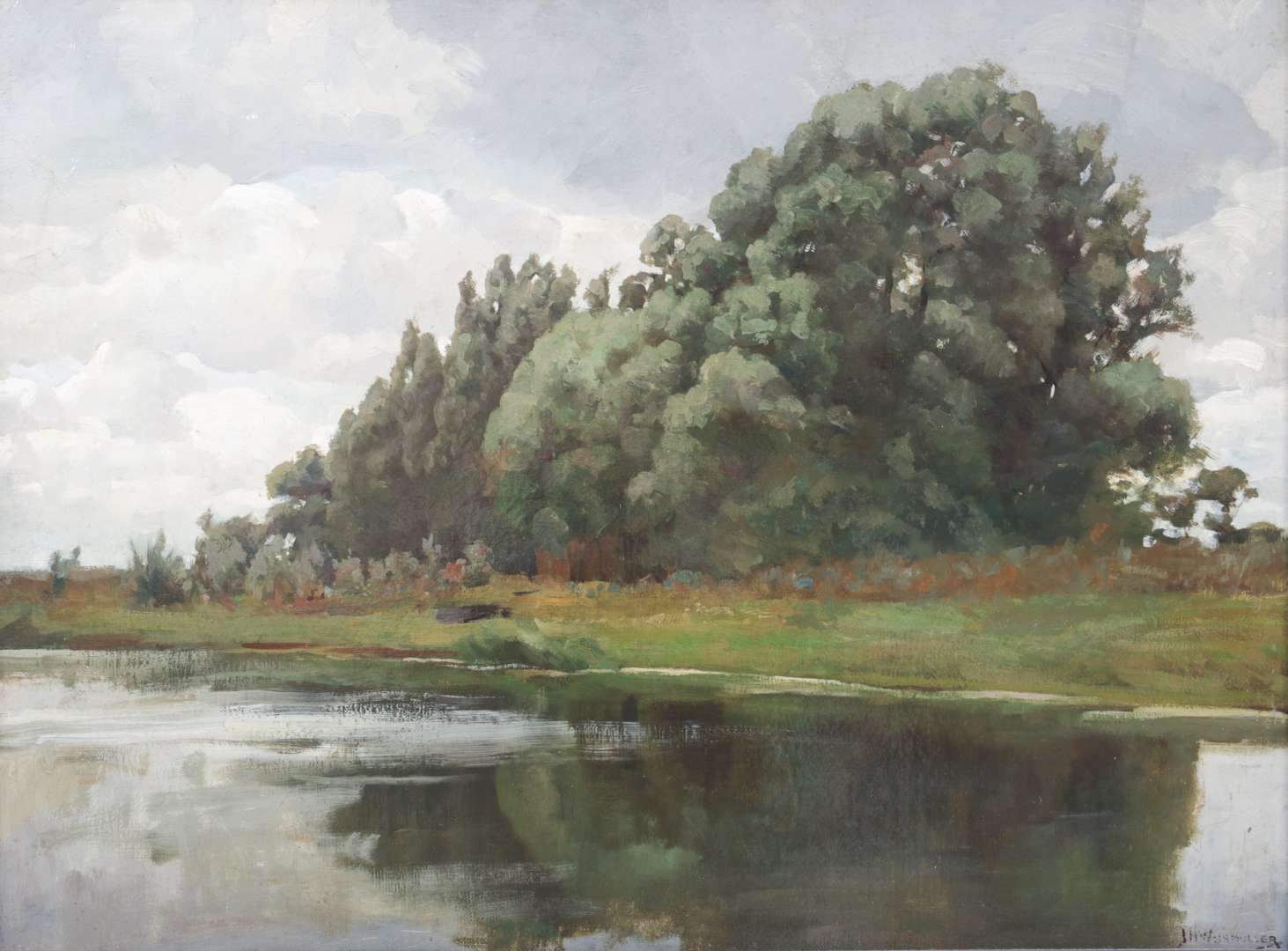 Jan Hillebrand Wijsmuller | Waterlandschap met bomen | MutualArt