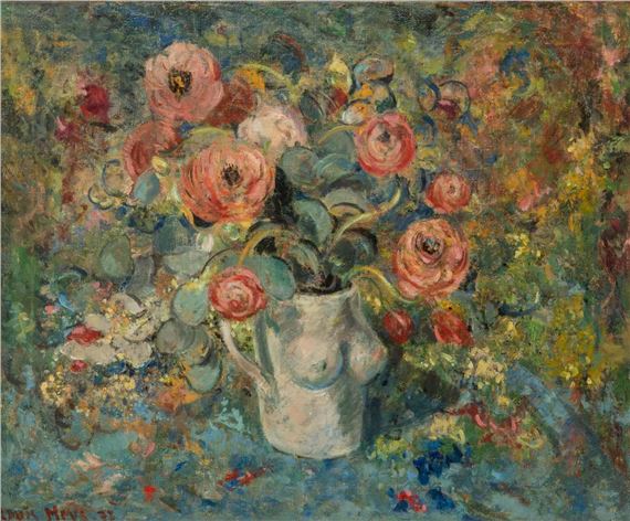 Louis Meys | Vaas met rode papavers (1972) | MutualArt