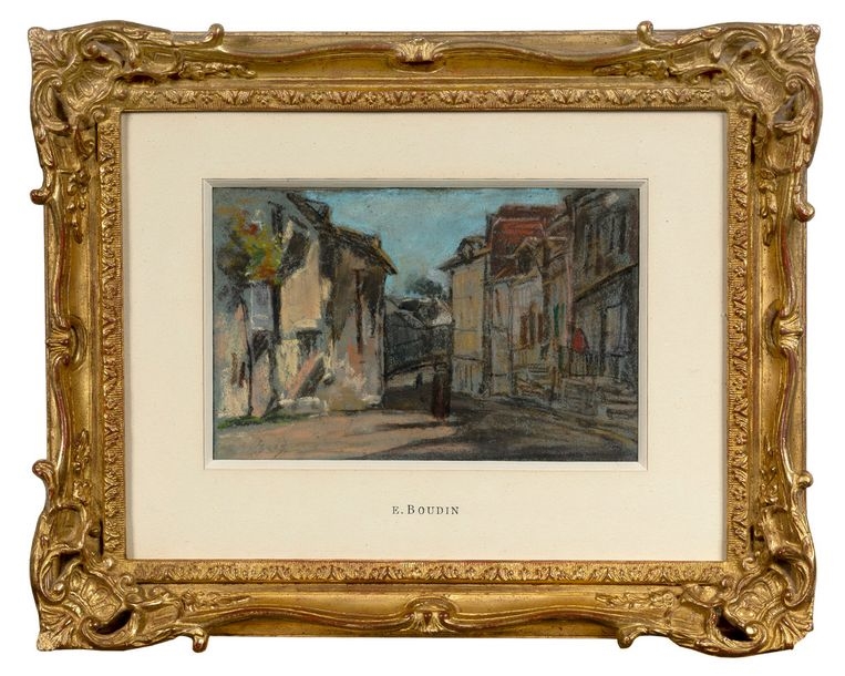 Eugène Louis Boudin | Une rue à Honfleur (Circa 1860) | MutualArt