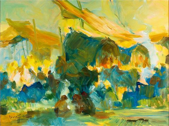 U Lun Gywe | Scène de marché en Birmanie (97) | MutualArt