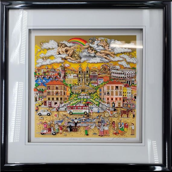 Charles Fazzino | Charles Fazzino Signed 3D Silk Screen Serigraph Amore ...