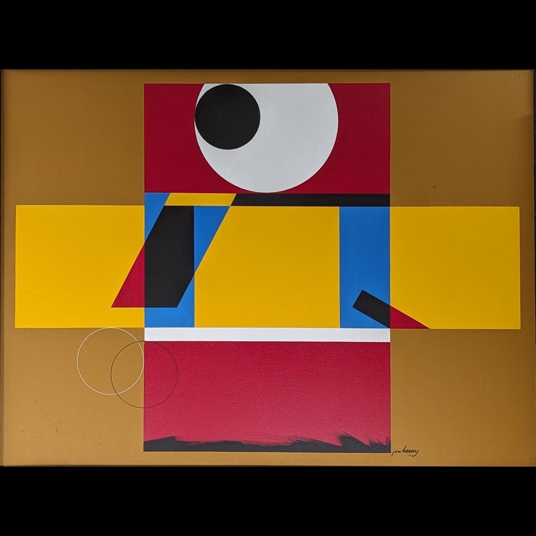 Jon Henry | Large American Jon Henry 1916-90 Acrylic Abstract Painting ...