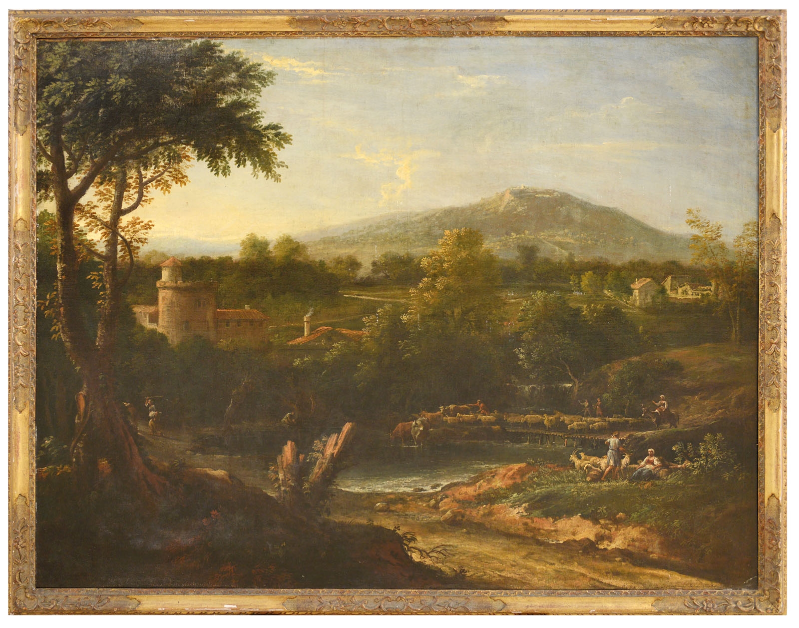 Francesco Zuccarelli | River landscape with shepherds and herds | MutualArt