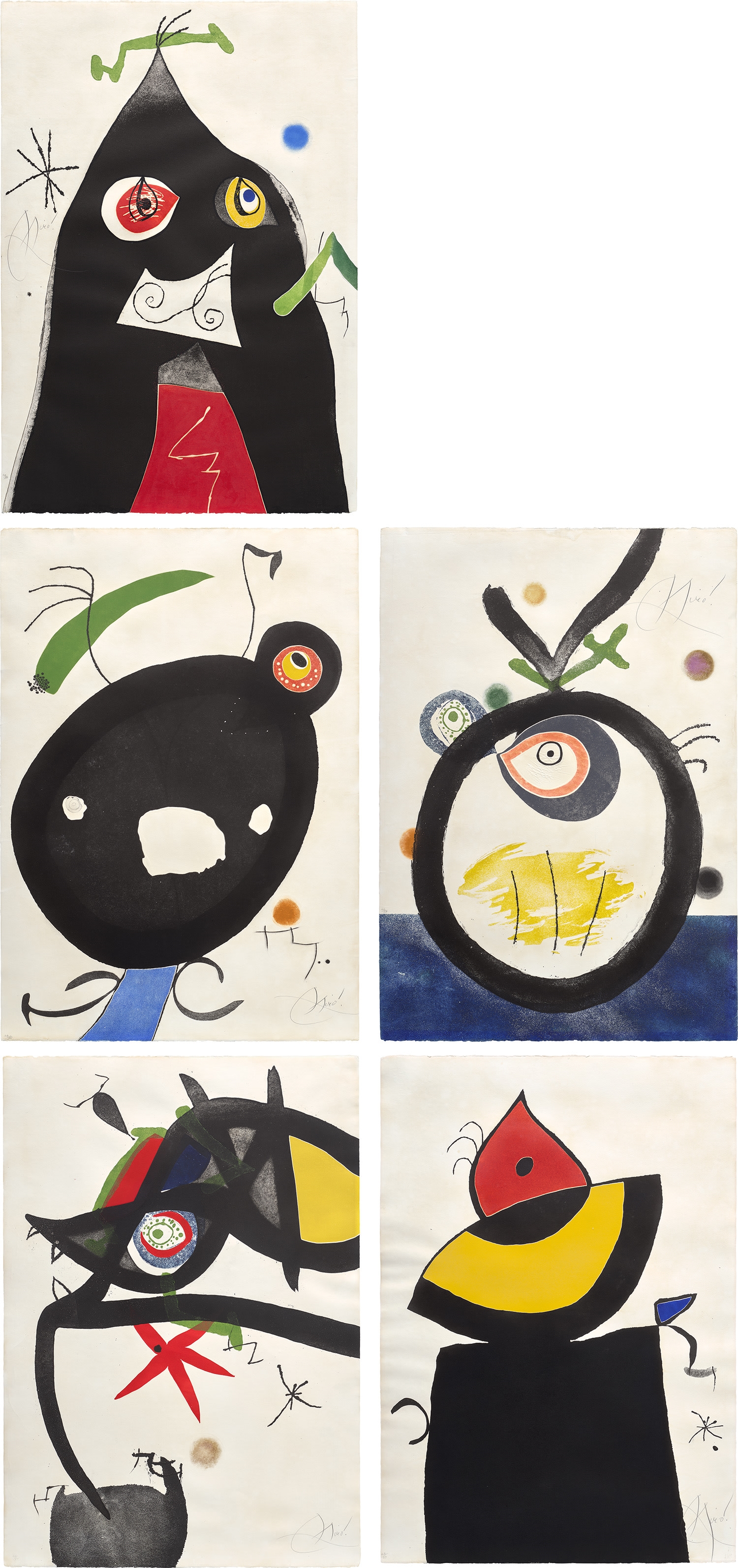 Joan Miró | (Four Colours will Beat the World) (D. 822-826, C. Bks. 213 ...