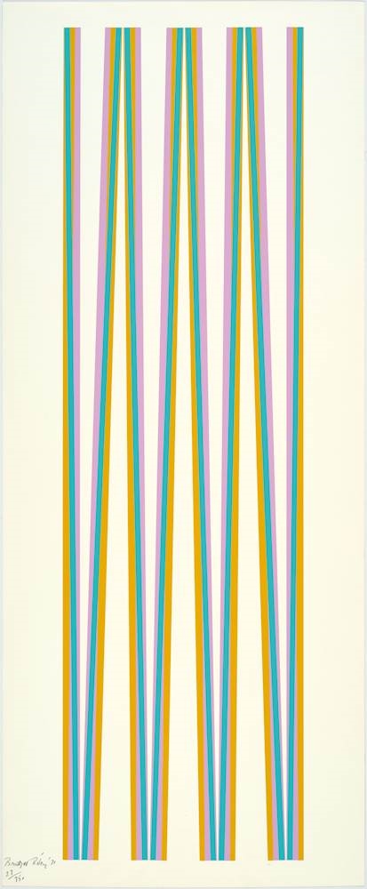 Bridget Riley | Untitled [Elongated Triangles 4] (1971) | MutualArt