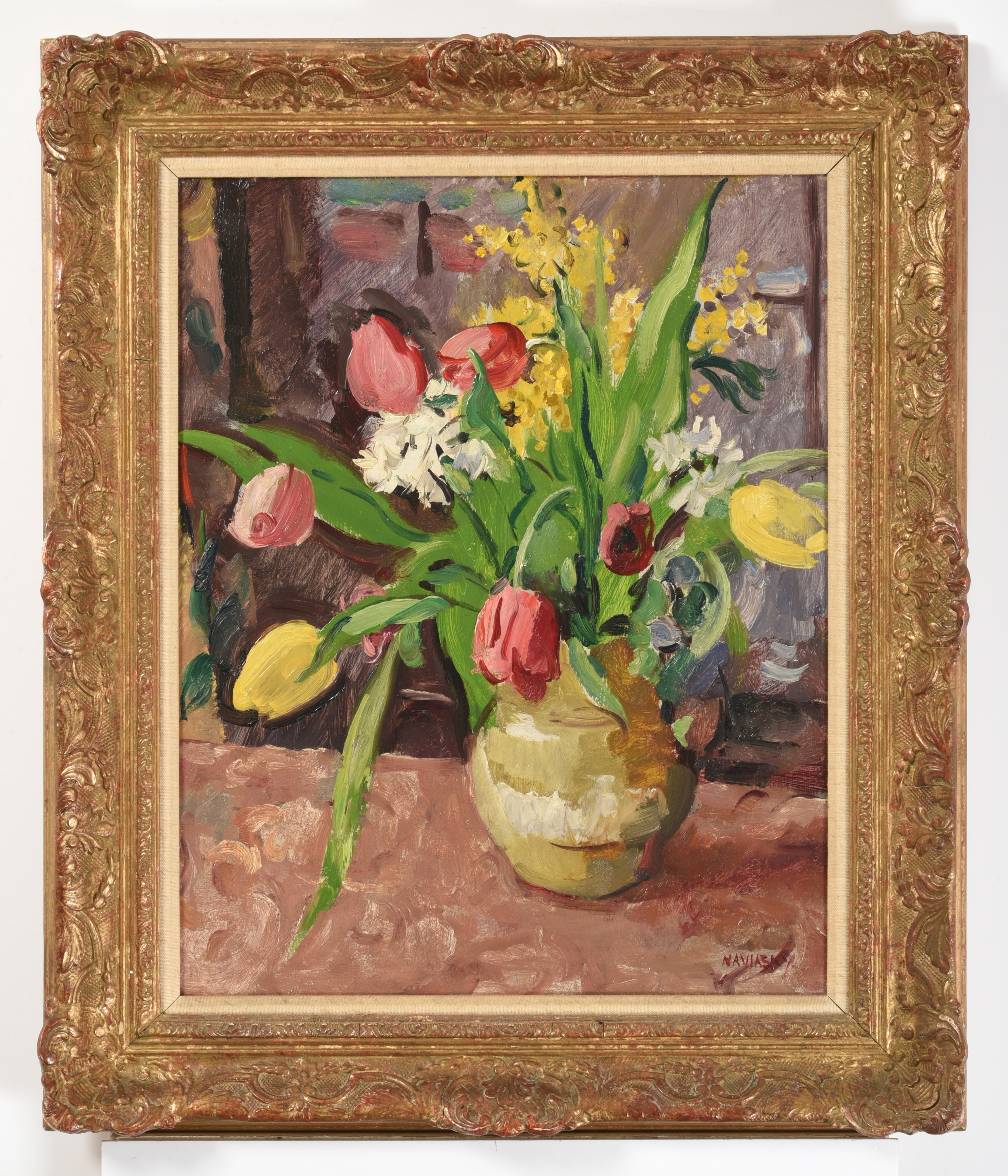 Philip Naviasky | A Jug of Spring Flowers | MutualArt