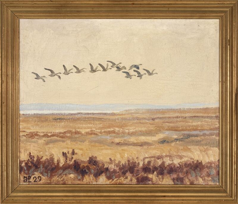 Johannes Larsen | Birds flying over a landscape (29) | MutualArt