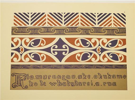 John Henry Menzies | J.H MENZIES: Plate 8, Māori Patterns, Painted ...