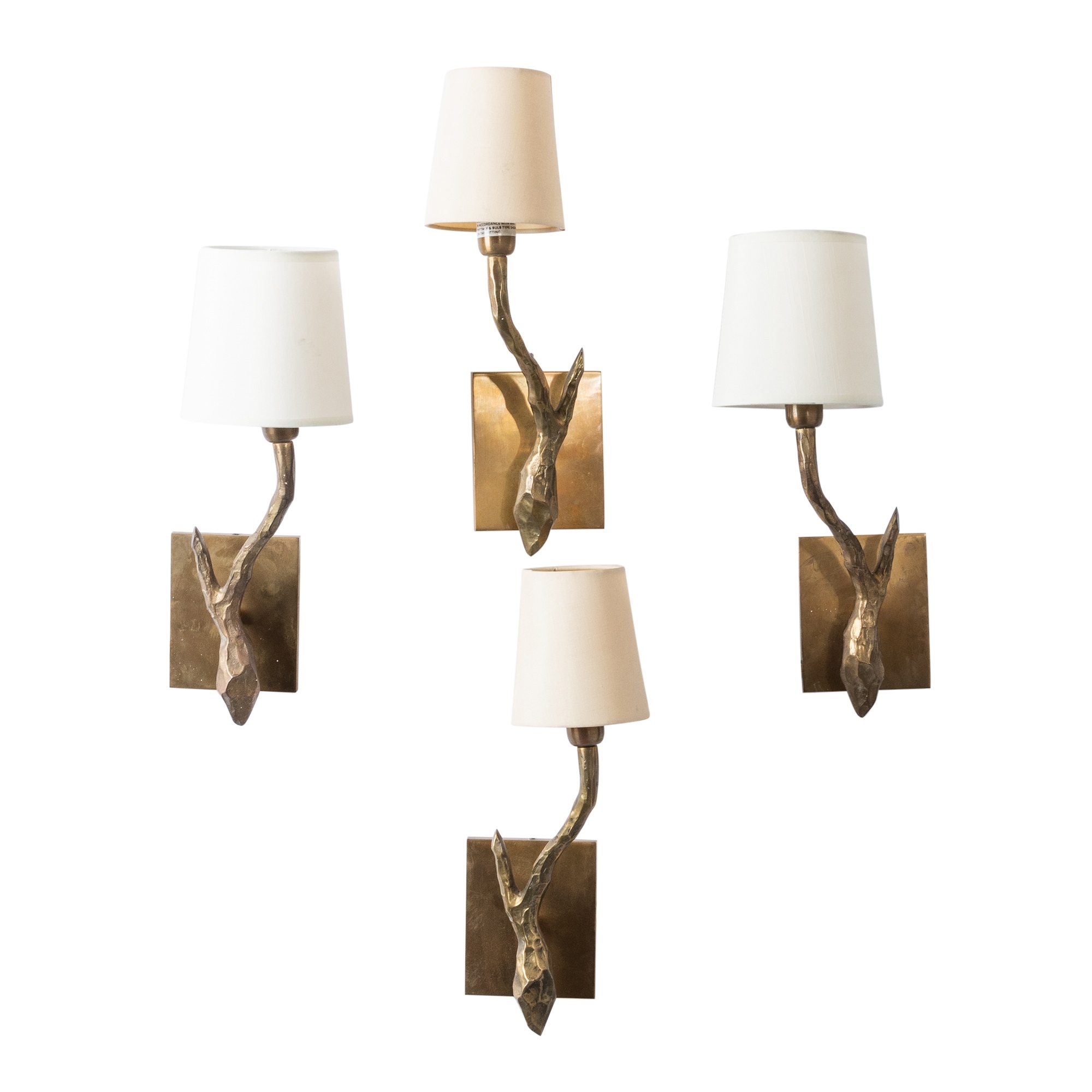 Alberto Giacometti | Set of Four Vaughan Designs Gilt-Brass Single-Arm ...