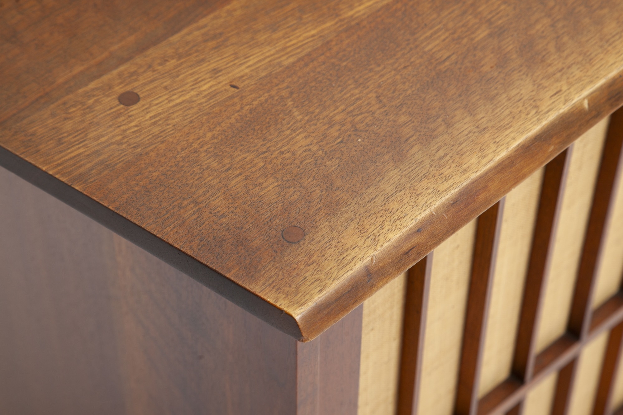 George Nakashima | George Nakashima Walnut and Pandanus Cloth Sliding ...