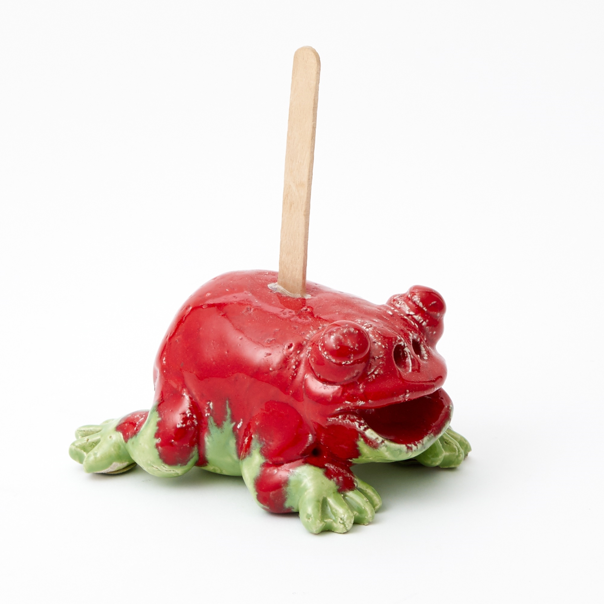 David Gilhooly | David Gilhooly Glazed Ceramic Frog on a Popsicle Stick ...