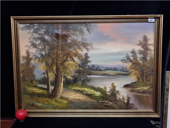 Clara Inness | Spring waterside landscape scene | MutualArt