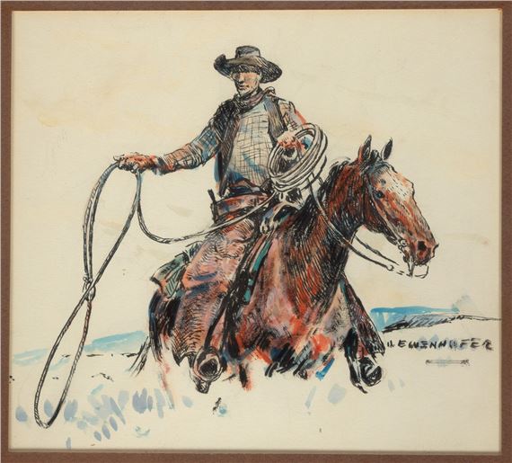 Nick Eggenhofer | Cowboy with Lasso | MutualArt