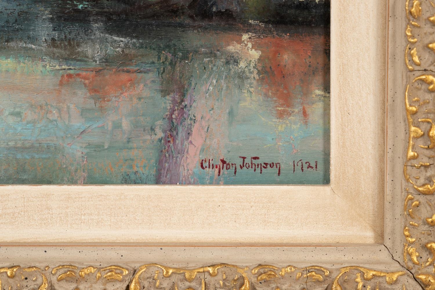 Clinton Johnson | CLINTON JOHNSON, MOUNTAIN RIVER LANDSCAPE 1921 O/B ...