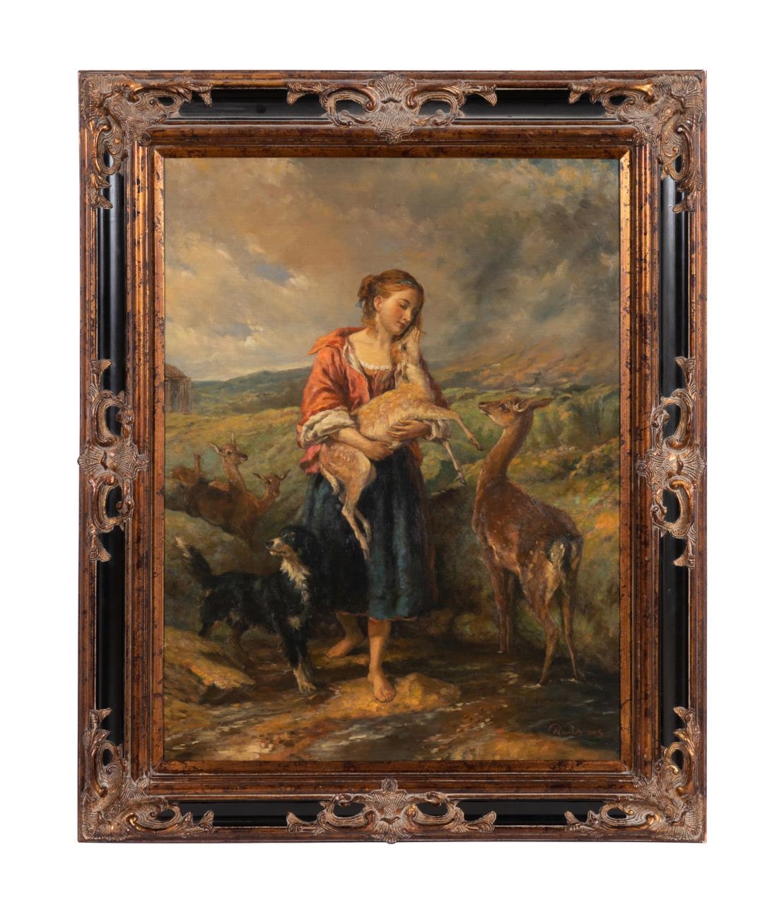 William Powell Frith | AFTER FRITH & ANSDELL 'THE PET FAWN' FRAMED ...