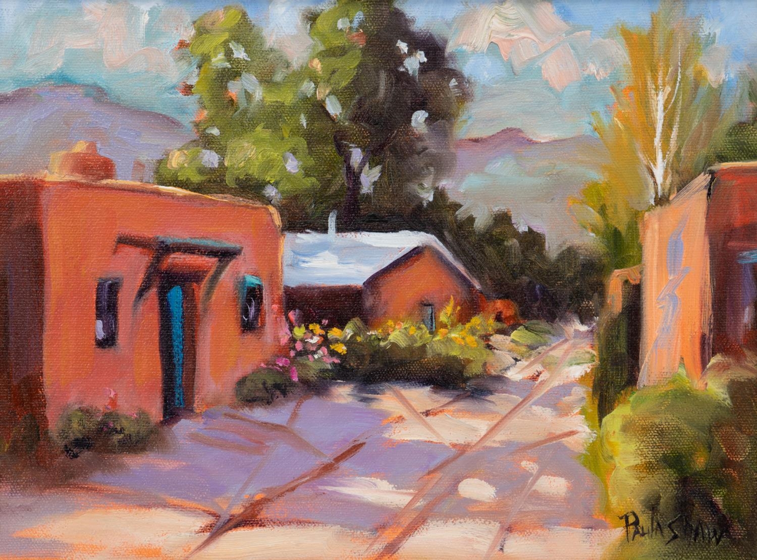 Paula Shaw | TWO PAULA SHAW ARCHITECTURAL LANDSCAPES O/C (1996) | MutualArt