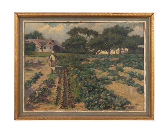 William King Amsden | WILLIAM AMSDEN FIGURAL LANDSCAPE OIL PAINTING ...