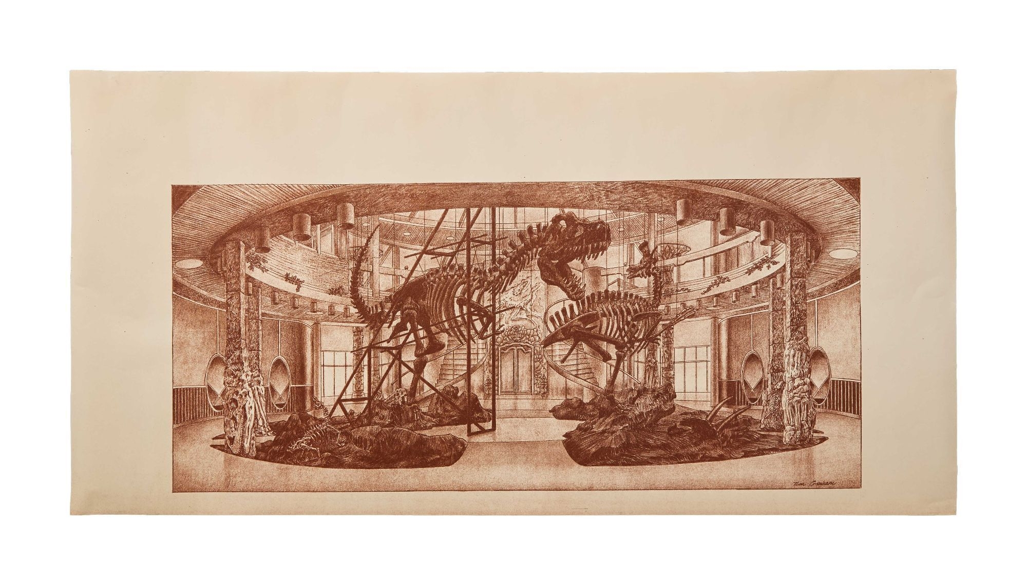 Tom Cranham | Jurassic Park | Main Lobby Concept Illustration ...