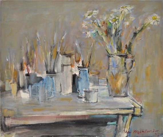 Roger Montandon | Pinceaux bouquet de fleurs (1973) | MutualArt