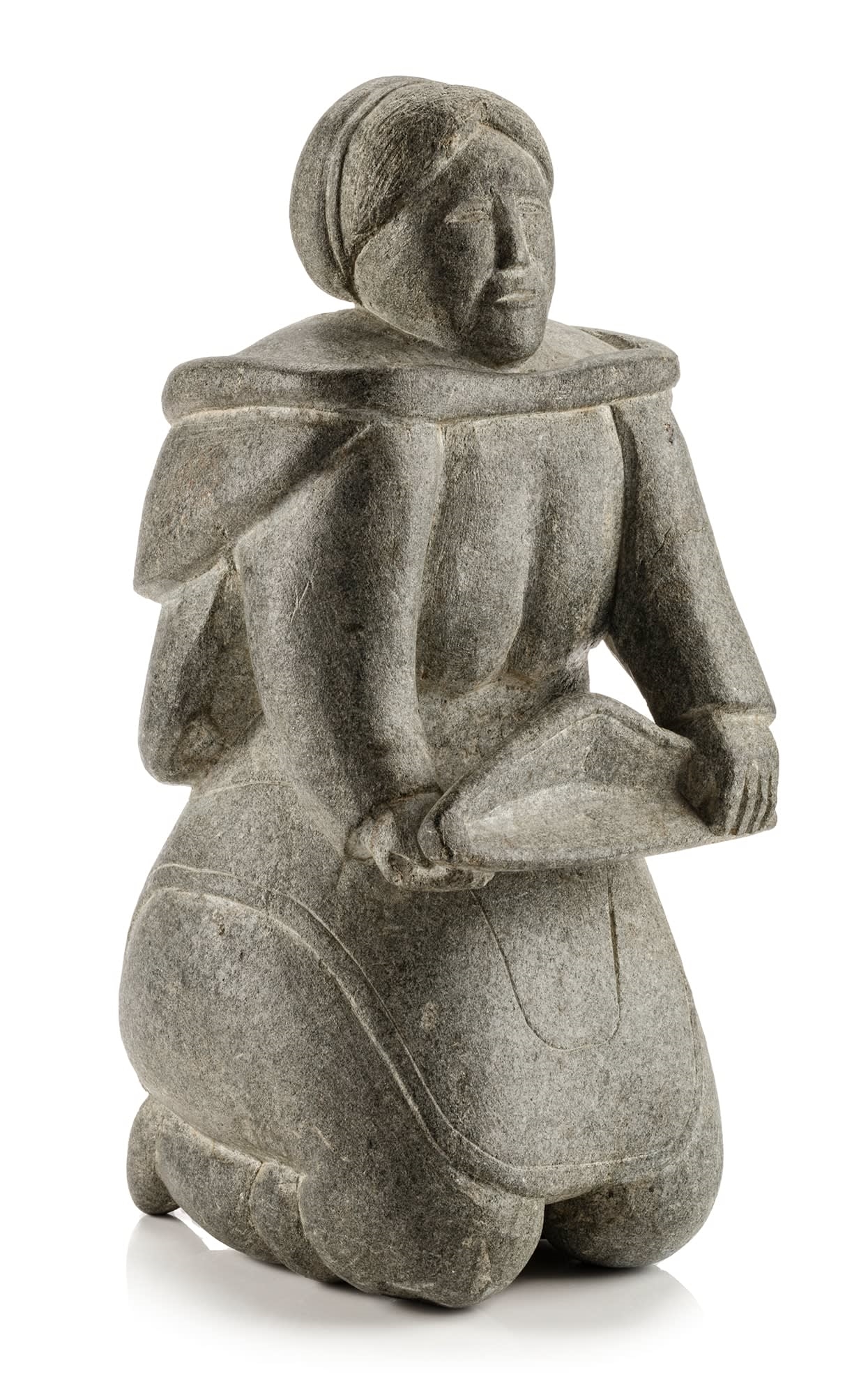 Annie Timangiak Papigatok | Kneeling Woman with Qulliq (Kudlik (Circa ...