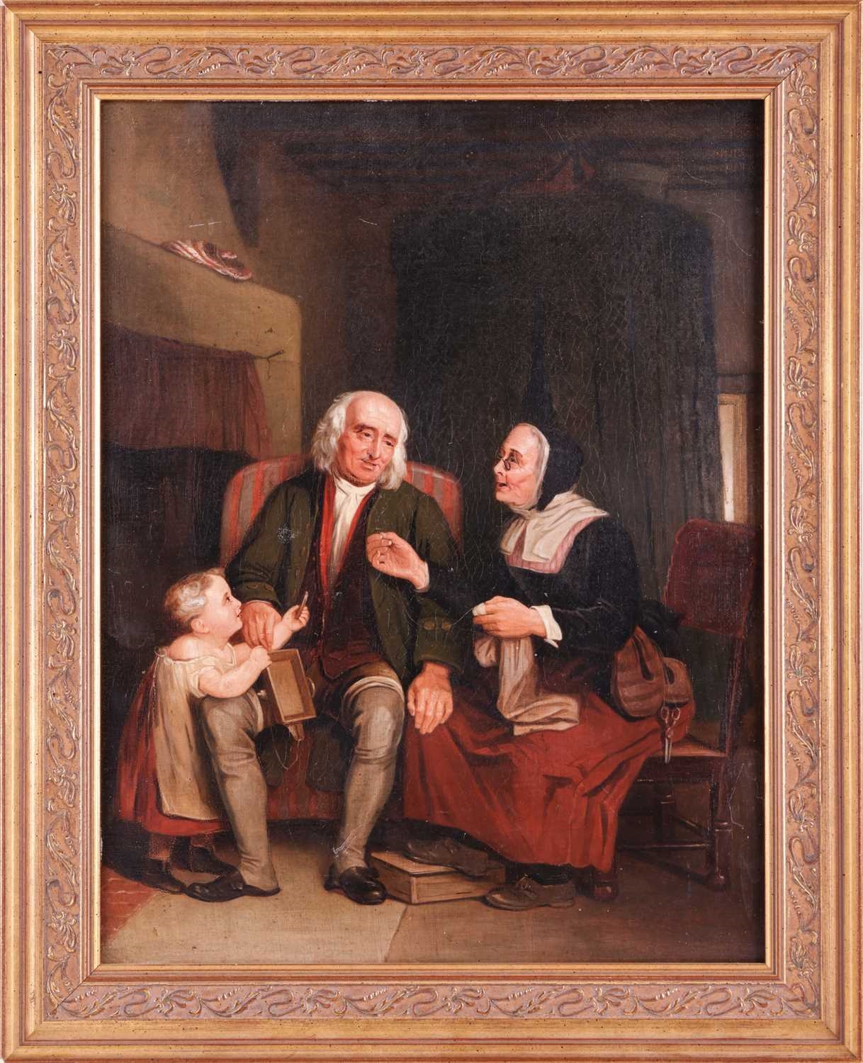 Joseph Clark | Child with Grandparents | MutualArt