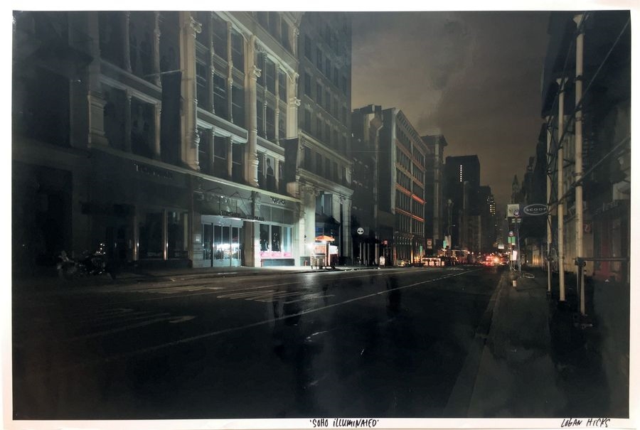 Logan Hicks | b. 1971) Soho Illuminated (2012) | MutualArt