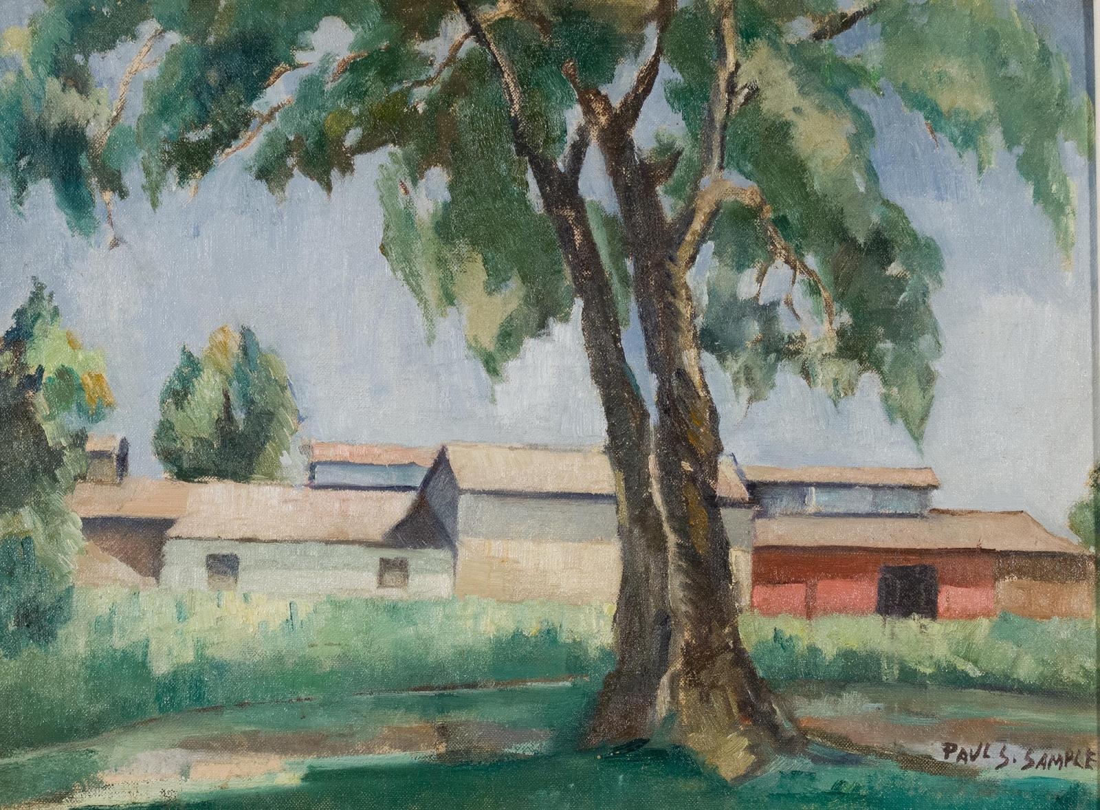 Paul Sample | Old Man and Young Girl on a Walk | MutualArt