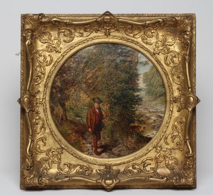 George Cole | Circle of George Cole (1810-1883) Fisherman beside a ...