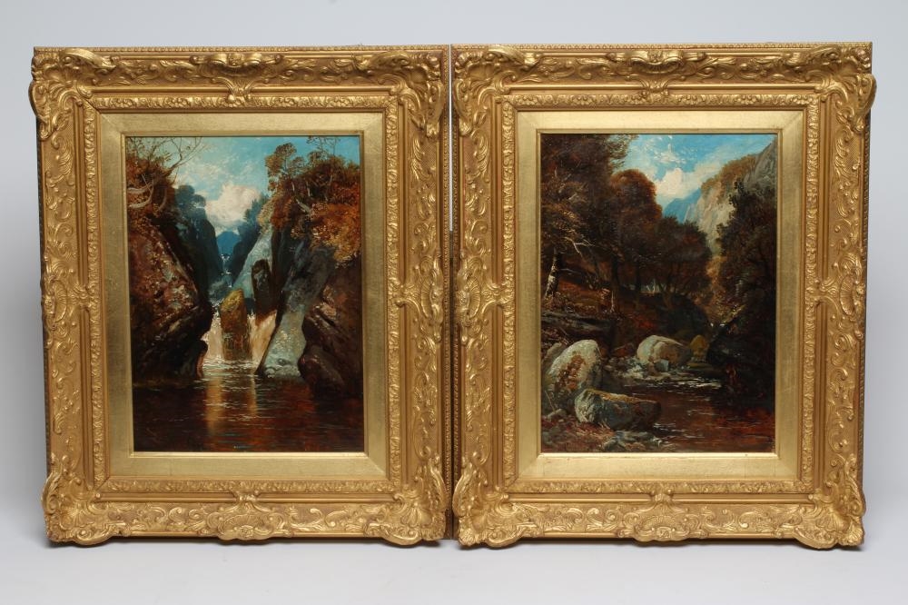Clarence Roe | Clarence Roe (1850-1909) Views of River Gorges, a pair ...