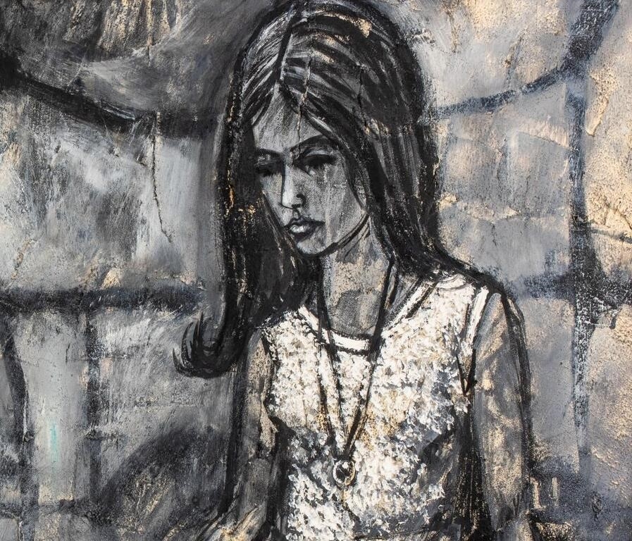 Carlos Irizarry | Carlos Irizarry Woman Playing Guitar Oil on Canvas ...
