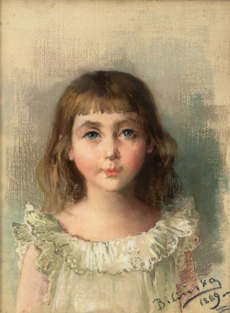 Anna Bilinska | Portrait of a Young Girl (1889) | MutualArt