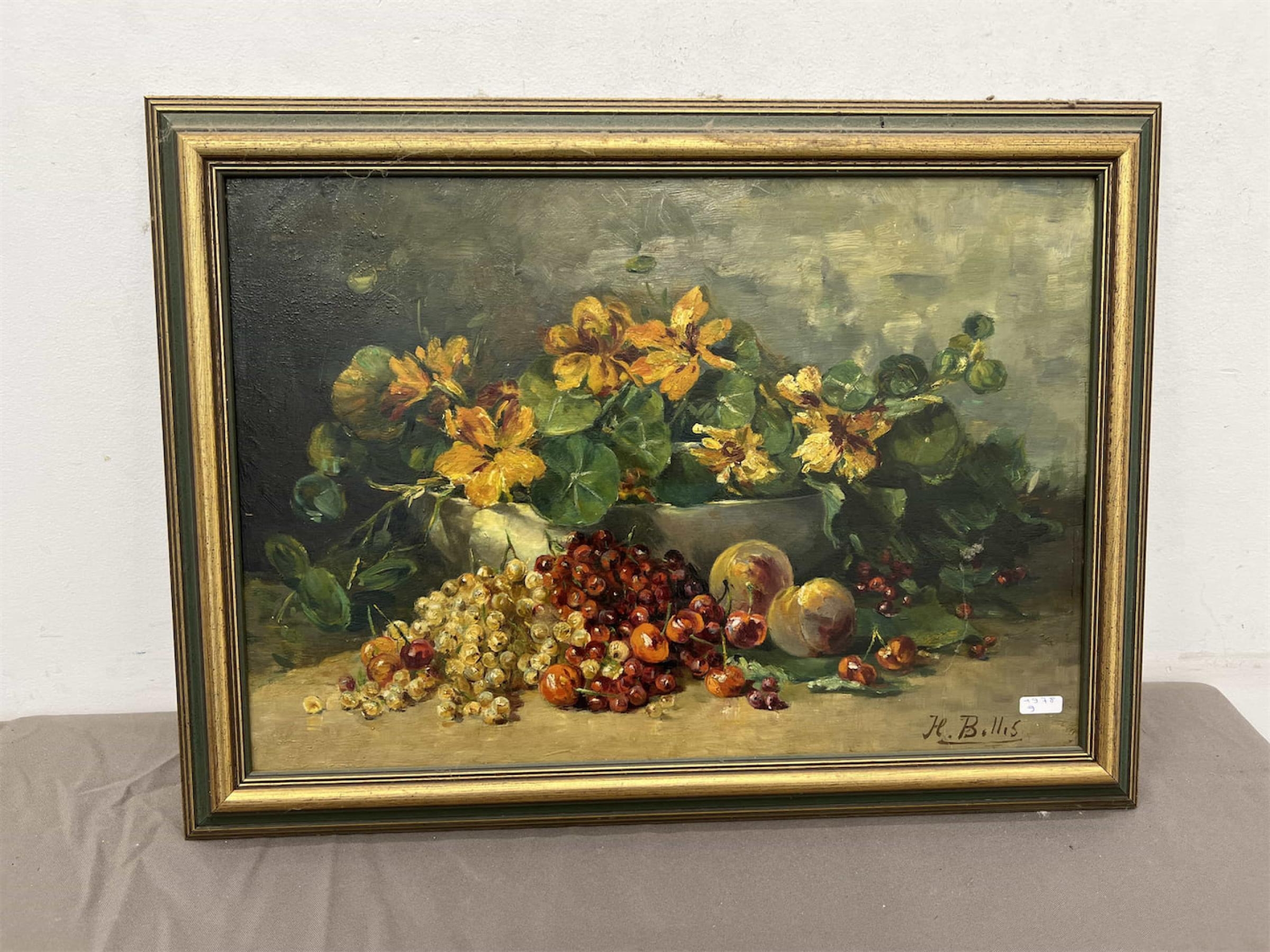 Hubert Bellis | Nature morte aux fruits et aux capucines | MutualArt