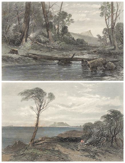 John Skinner Prout | Source of the Derwent River and Maria Island (1874 ...