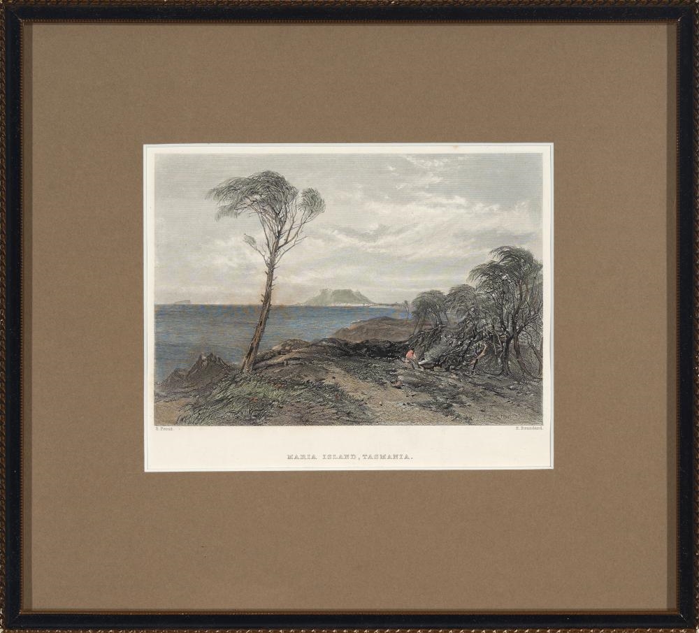 John Skinner Prout | Source of the Derwent River and Maria Island (1874 ...