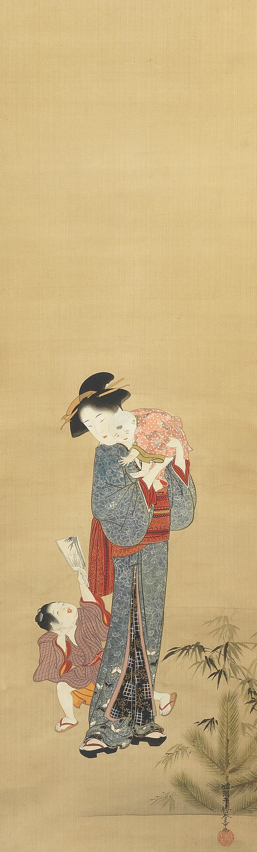 Katsukawa Shunshō | Mother and Children | MutualArt