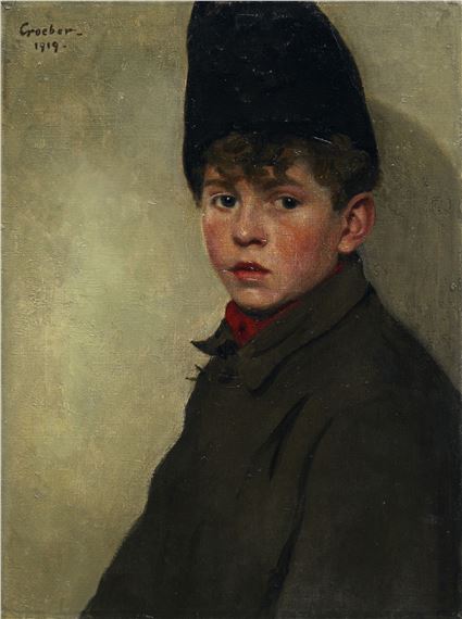 Paul Croeber | Knabe mit schwarzer Kappe (1919) | MutualArt