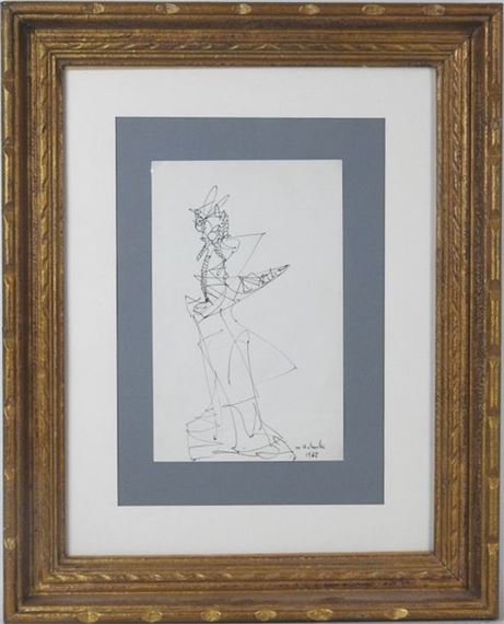 Marcel Delmotte | Surrealist figure (1967) | MutualArt