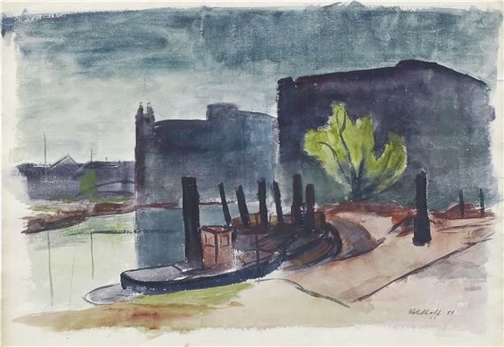 Walther Kohlhoff | Uferpromenade in Berlin (1951) | MutualArt