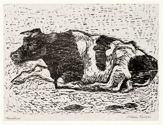 Wilhelm Rudolph | Pferd mit Karren (Circa 1945) | MutualArt