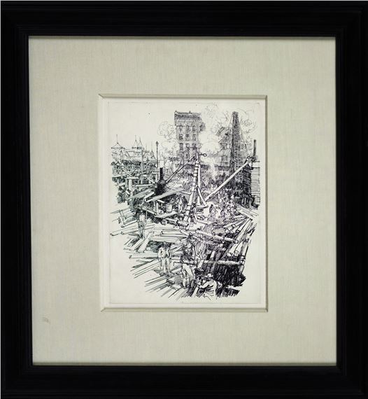 Charles Huard | Construction of a Skyscaper (56) (Circa 1905) | MutualArt