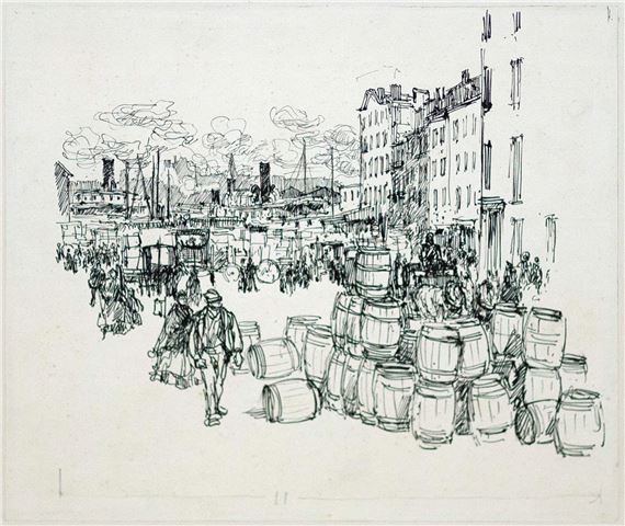 Charles Huard | Peck Slip (Circa 1905) | MutualArt