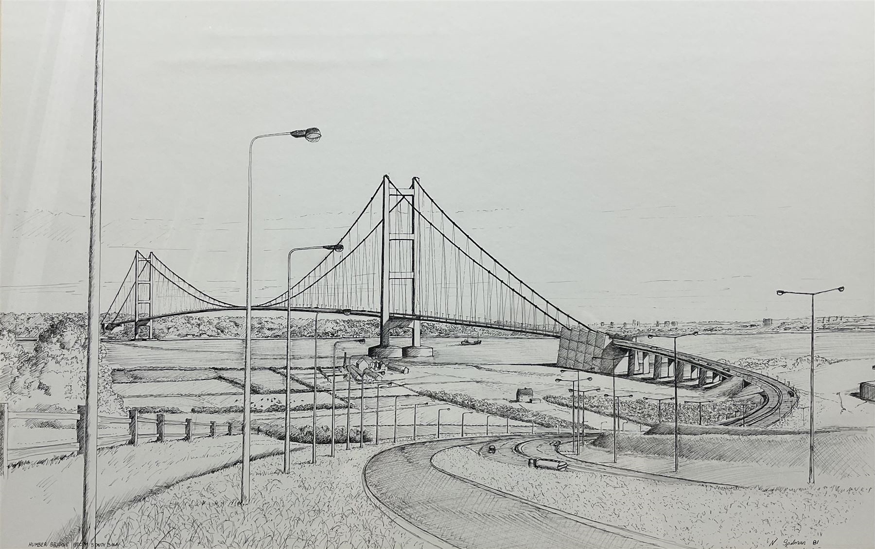 Neil Spilman | Humber Bridge from South Bank (81) | MutualArt
