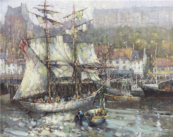 Donald Midgley | Inca in Whitby Harbour (1984) | MutualArt