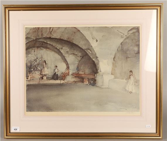 William Russell Flint | 'Figures in the Arches' | MutualArt
