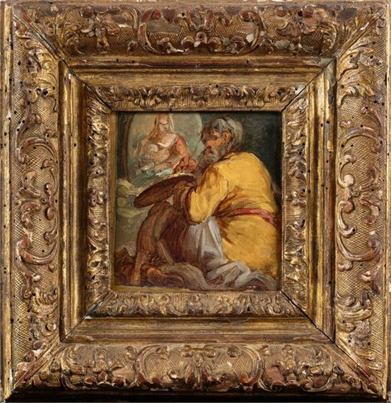 Louis-Jean-Jacques Durameau | Saint Luc painting the Virgin Cardboard ...